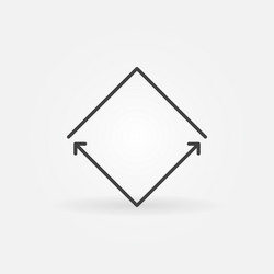 Right angle square concept outline simple icon Vector Image