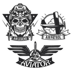 Skull Aviation Vector Images (over 220)