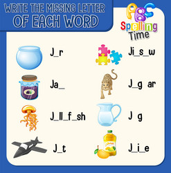 Letter n words educational task for children Vector Image