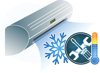 Air conditioning repair Royalty Free Vector Image