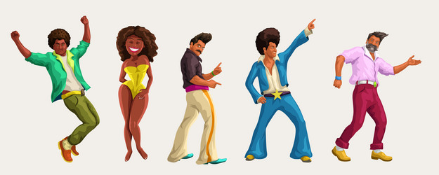 Young man dancing retro dancer Royalty Free Vector Image