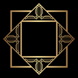 Art deco frame border Royalty Free Vector Image