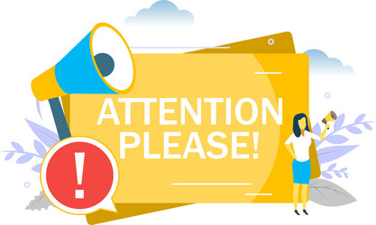 Important message concept attention announcement Vector Image