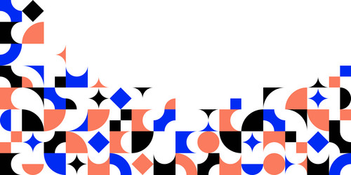 Geometric design colorful modular constructor Vector Image