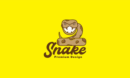 Cute green tree python cartoon Royalty Free Vector Image