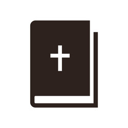 Holy bible book icon flat Royalty Free Vector Image