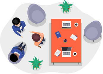 Business office connection working concept Vector Image