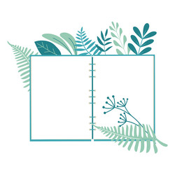 Organizer template with blank pages Royalty Free Vector