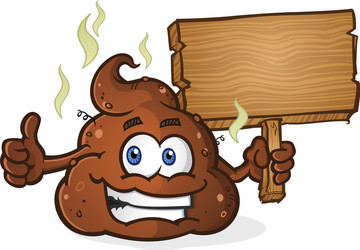 Melting poop monster cartoon character Royalty Free Vector
