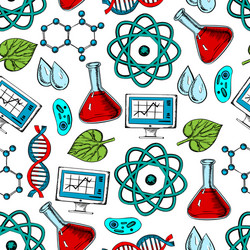 Science and research laboratory sketch Royalty Free Vector