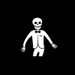 Skeleton - minimalist and simple silhouette Vector Image