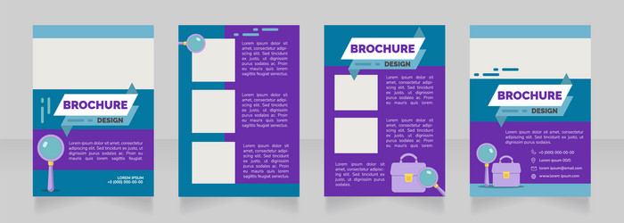 Virtual assistant brochure template Royalty Free Vector