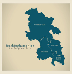 Modern map - south cambridgeshire district uk Vector Image