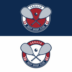 Squash sport logo design Royalty Free Vector Image