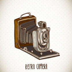 Vintage card with retro camera Royalty Free Vector Image