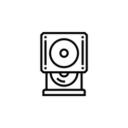 Dvd drive icon computer component icon solid Vector Image