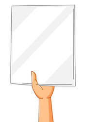 Hand with banner picket sign Royalty Free Vector Image