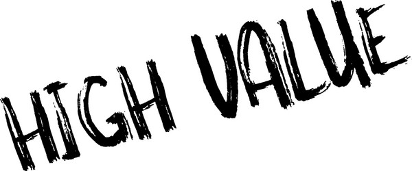 High value rubber stamp Royalty Free Vector Image