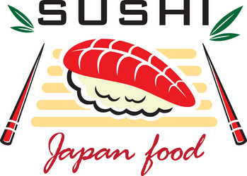 Japanese seafood symbol Royalty Free Vector Image