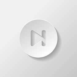 Skip to the end next music player button 3d Vector Image