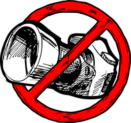 Warning sign no snakes prohibition Royalty Free Vector Image