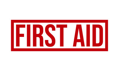 First aid stamp seal Royalty Free Vector Image