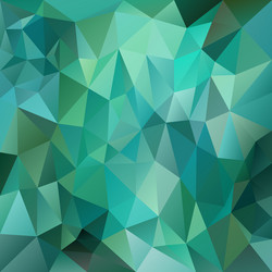 Blue green emerald polygon triangular pattern Vector Image