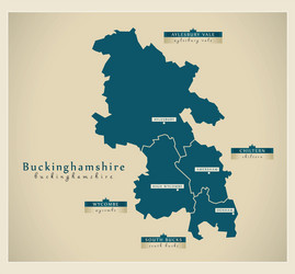 Modern map - broxbourne district uk Royalty Free Vector