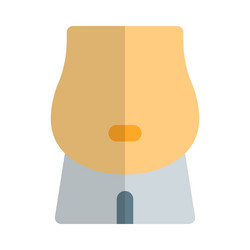 Fat on belly area pushing hard for losing weight Vector Image