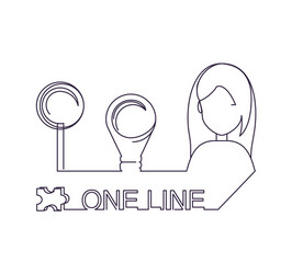 One line design Royalty Free Vector Image - VectorStock