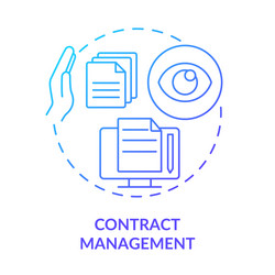 Contract analysis concept icon Royalty Free Vector Image