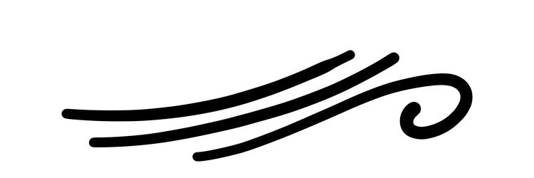 Doodle wind lines air sketch cartoon hand drawn Vector Image