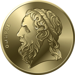 Greek old coin Royalty Free Vector Image - VectorStock