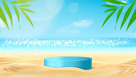 Transparent underwater blue ocean banner Vector Image