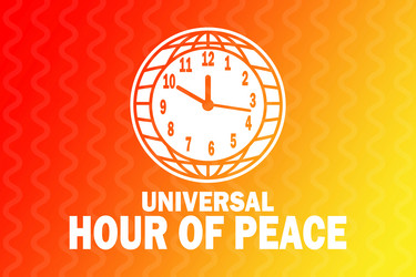 Universal hour of peace Royalty Free Vector Image