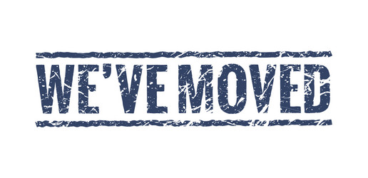 We have moved sign relocation announcement icon Vector Image