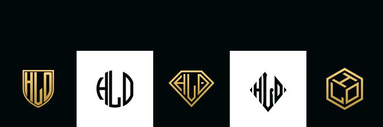 Initial letters chl logo designs bundle Royalty Free Vector