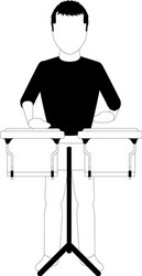 Male avatar playing the drum Royalty Free Vector Image