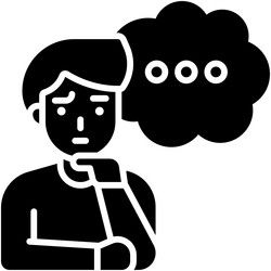 Man thinking icon an avatar that is related Vector Image