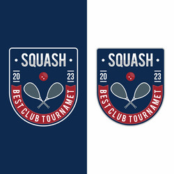 Squash sport logo design Royalty Free Vector Image
