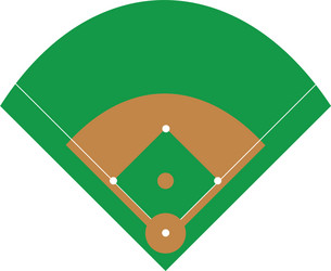 Baseball field icon flat design Royalty Free Vector Image