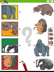 Cartoon 2x2 zoo images Royalty Free Vector Image