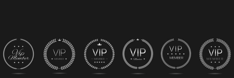 Gold silver bronze vip premium member cards Vector Image