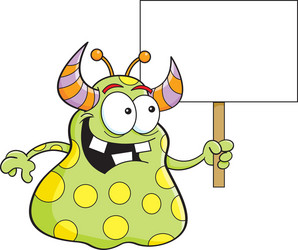 Cartoon alien pointing Royalty Free Vector Image