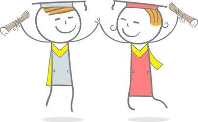 Stick Figure Graduation Vector Images (86)