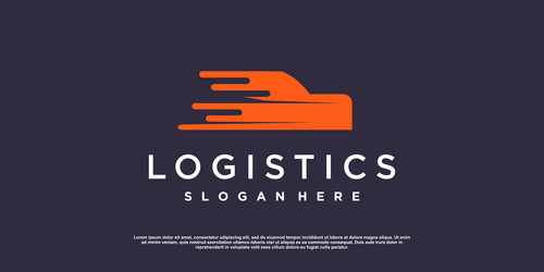 Logistics logo design with modern creative Vector Image