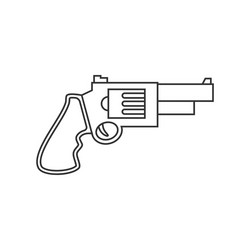 Revolver in drawing stencil style Royalty Free Vector Image