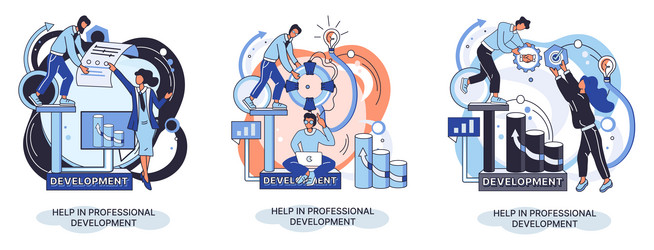 Help in professional development metaphor Vector Image