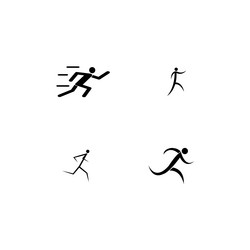 Human running logo Royalty Free Vector Image - VectorStock