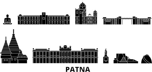 India patna architecture urban skyline Royalty Free Vector
